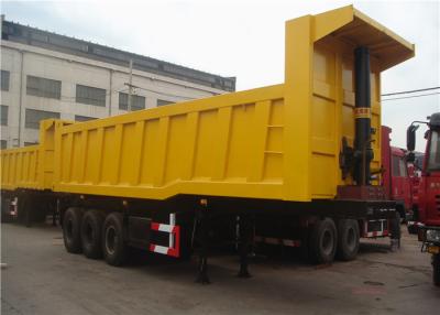 China Six Big Chamber 3 Axle Dump Semi Trailer With HYVA Hydralic Lifting System for sale