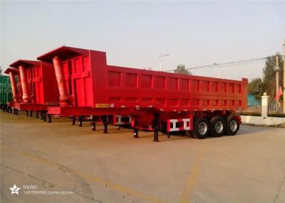 China 40 Ton Tri-axle Dump Semi Trailer Mechanical Suspension Tipper Truck Trailer for sale
