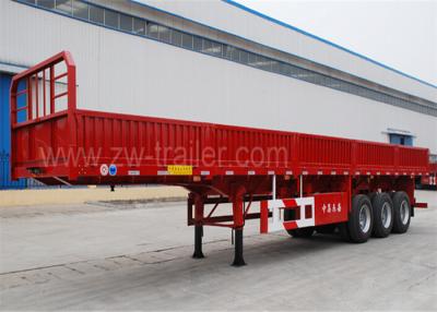 China BPW 3 Axles Side Wall Cargo Semi Trailer 50 Tons Six Big Chamber for sale