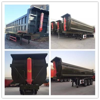 Cina Assi del rimorchio 3 dei semi dello scarico del lato del trasporto del carico idraulico 60 tonnellate in vendita