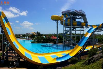 China Multi Color Boomerango Pool Water Slide Customized Color For Water Park for sale
