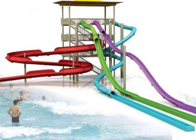 China Exciting Adult Water Park Big Spiral Pool Slide For Commercial Water Park Equipment for sale