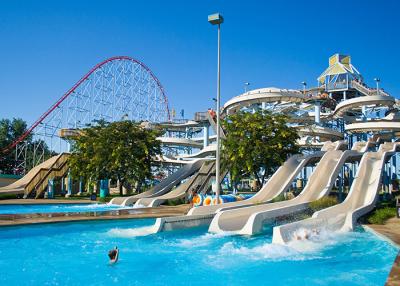 China 90 KW Power Spiral Water Slide For Thrilling Water Playground Equipment for sale