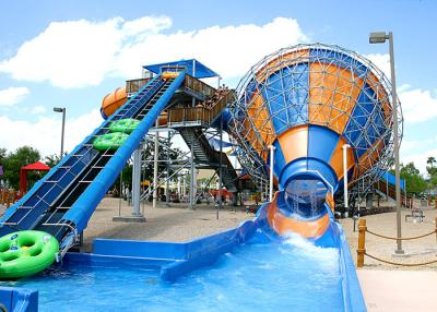 China Fiberglass Tornado Water Slide Aqua Park Equipment Maximum Speed 12.7m/S for sale