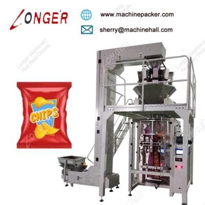 China Automatic packing machine for chips,high speed plantain chips packing machine price for sale