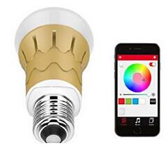 China MR-Magic Bluetooth 4.0 Smart RGB Led Bulb Control 3000K - 6500K by APP Gold for sale