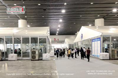 China Luxurious 20x30m Glass Tent With 4m Side Height For Conference Event for sale