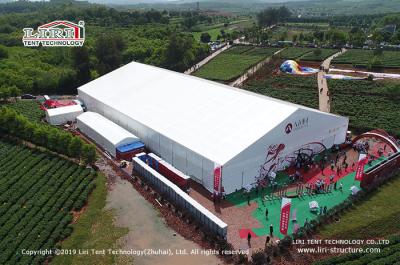 China Unique Pattern Festival Event Tent Structure With White 850g PVC Fabric Cover for sale
