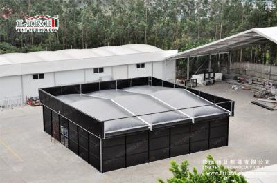 China Thermo Roof Cube Tent With Black PVC Fabric For Outdoor Temporary Events for sale