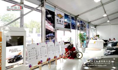 China Outdoor White Event Tent For Car Show Exhibition With The Big Logo for sale