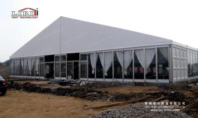China White 30x30m Big Outdoor Wedding Catering Tent With Entrance Pagoda Tent for sale