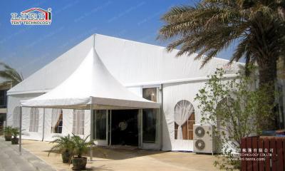 China Aluminum Alloy Tent Structure With Transparent PVC Windows For Restaurant for sale
