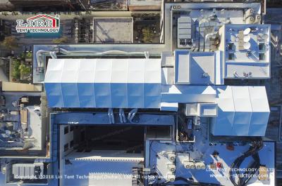 China Modular Design Car Show Tent Structure With Mirror Glass Walls And ABS Walls for sale