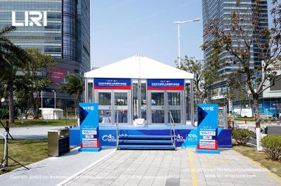 China 10x25m Luxury Glass Tent With High-Strength Aluminum Alloy For VIP Room for sale