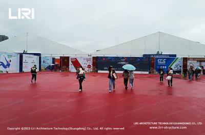 China Not Limited By Space Large Exhibition Tent Structure With White PVC Cover for sale