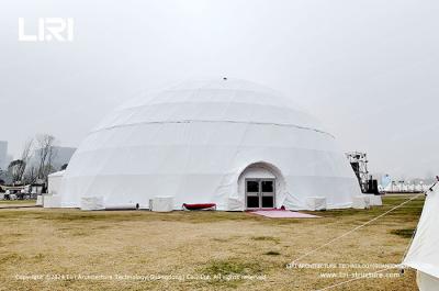 China Special High-Strength Steel Tube Geodesic Dome Tent With White PVC Cover for sale