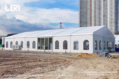 China 15x30m Event Tent With White PVC Cover And Transparent Window Side Walls for sale