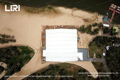 China Easy Installation 40x40m White And Black Event Tent With Scaffold Platform for sale