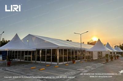 China 15x50m Luxury Sport Event Tent Structure With glass walls 3m Side height for sale
