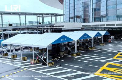 China Temporary White Aluminum Tent Strutcure Without Sidewalls For Security Check for sale