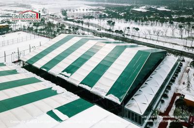 China 30x60m Semi-Permanent Soccer Stadiums Tent White Green Cover For All-weather for sale
