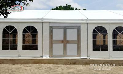China 10x18m Small New Party Tent With Clear Pvc Windows And Double Wing Door for sale