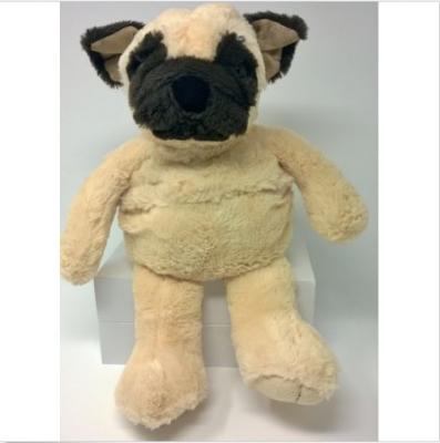 China Aroma Home Soft Heatable Plush Toy Pug Mastiff Dog , Brown And Cream Color for sale
