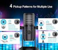 China 4 Pickup Patterns USB Condenser Microphone For PC / Mac / Gaming for sale