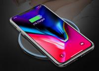China CE LED Glowing 10W QI Standard Wireless Charging Pad for sale