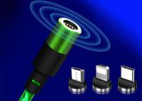 China LED Flowing 5V 3A 9V Usb Type C Magnetic Charging Cable for sale
