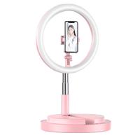 China Foldable Selfie Ring Light Dimmable Selfie Ring Light With Tripod Stand for sale
