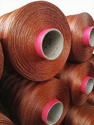 China Twisted Rubber Dipped Cord For V Belt Brown Black Polyester N66 Aramid Reinforced for sale