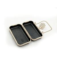 China Metal Box Clutch Frame 20x12cm Flower Clasp Diamond Rectangle Handbag Frame for Evening Bags for sale