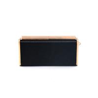China 19.2cm Two Rectangle Clasp Clamshell Clutch Frame with Covers Metal Plastic Gold Silver for sale