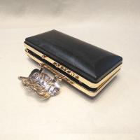 China Gold Crown Clasp Clamshell Clutch Frame 18x12cm Eco-Friendly Metal Bag Frame for sale