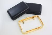 China Square Lock Gold Purse Frame 16.5x9.5x5 cm Iron Rectangle Clutch Frame for DIY Bags for sale