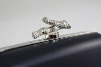 China Silver Twig Clasp Purse Frame 244g Rectangle Metal Clutch Frame DIY Box Frame for sale