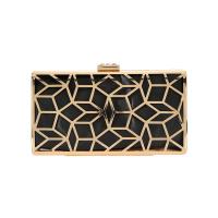 China Gold Hollow Out Clutch Frame Cubes Pattern Stone Closure DIY 252g for sale