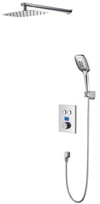 China AT-AZ009 digital display #304 SS Ating thermostatic shower sets 2 function top Shower with hand shower 2018 hot sale for sale