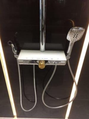China AT-H001 thermostatic shower sets manufacturer Rain Shower faucets with hand shower bidet faucet water outlet for sale
