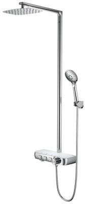 China AT-H003 Ating 304 SS Luxury thermostatic shower sets square Rainfall Shower with hand shower+ washing faucet for sale
