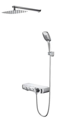 China AT-HJ003 European best selling 304 stainless steel thermostatic rain shower set with faucet keep 38℃ water for sale