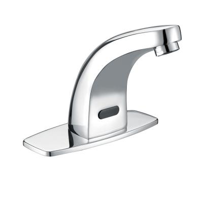 China automatic brass Sensor Faucets chrome colour luxury bathroom basin faucets commercial design for wholesale for sale
