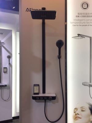 China shower set with bracket Foshan supplier 2019 NEW black colour luxury rain shower AT-P003B 3 functions for sale
