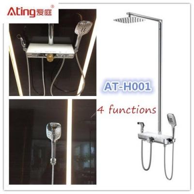 China AT-H001 thermostat controlled shower valves metal body stainless steel colour top shower 380x160mm big platform for sale