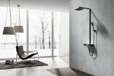 China AT-H003B thermostat controlled shower valves with hand shower top shower washing faucet rain shower for sale