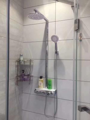 China AT-P005 shower systems with platform round top Shower with hand shower water outlet aluminum alloy platform for sale