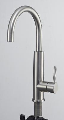 China Kitchen Faucets one handle W01-004 Single lever Stainless steel brushed finished for sale
