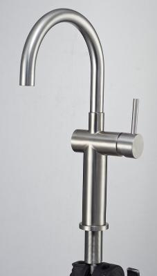 China kitchen sink mixer tap complete W01-009 Stainless steel brushed finished cold hot for sale