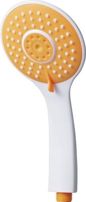 China shower hand set with hose and bracket white orange colour  blister packing 3 spray for sale